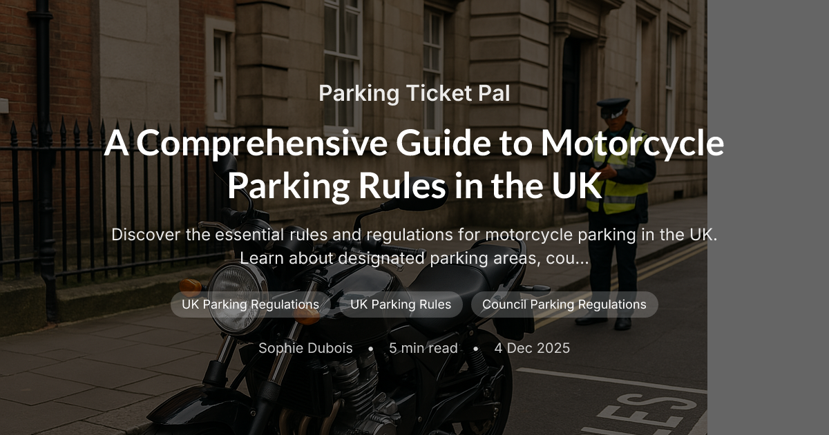 A Comprehensive Guide to Motorcycle Parking Rules in the UK | Parking ...