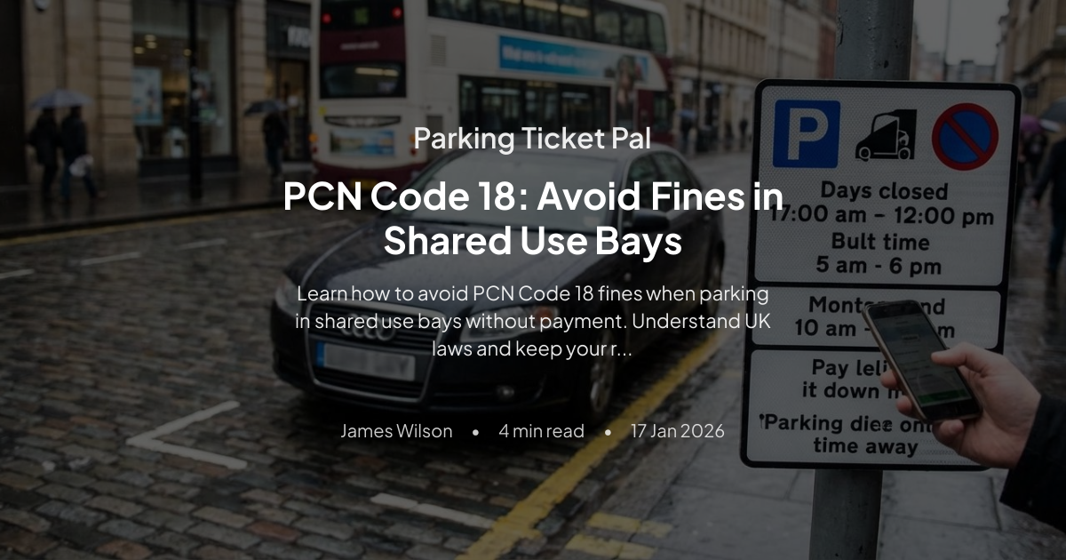 PCN Code 18: Avoid Fines in Shared Use Bays | Parking Ticket Pal