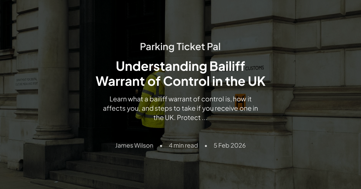 Understanding Bailiff Warrant of Control in the UK | Parking Ticket Pal